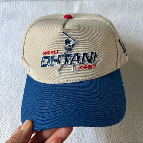 La Dodgers | Accessories | Ohtani Beige And Blue Baseball Cap | Poshmark